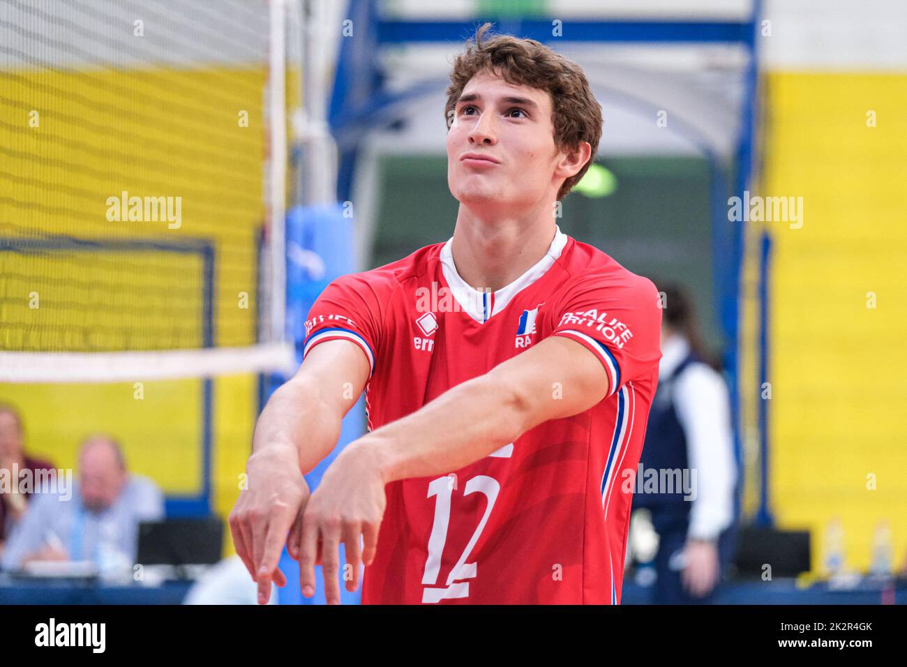 Liam Varier (FRA) during the CEV U20 Volleyball European Championship ...