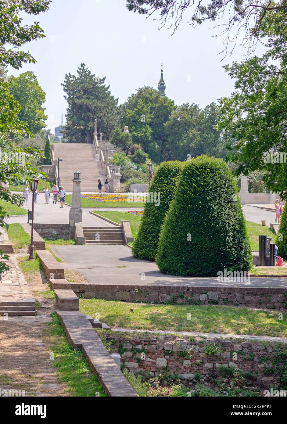 Belgrade, Serbia - July 25, 2021: Park Kalemegdan at Hot Summer Day in ...