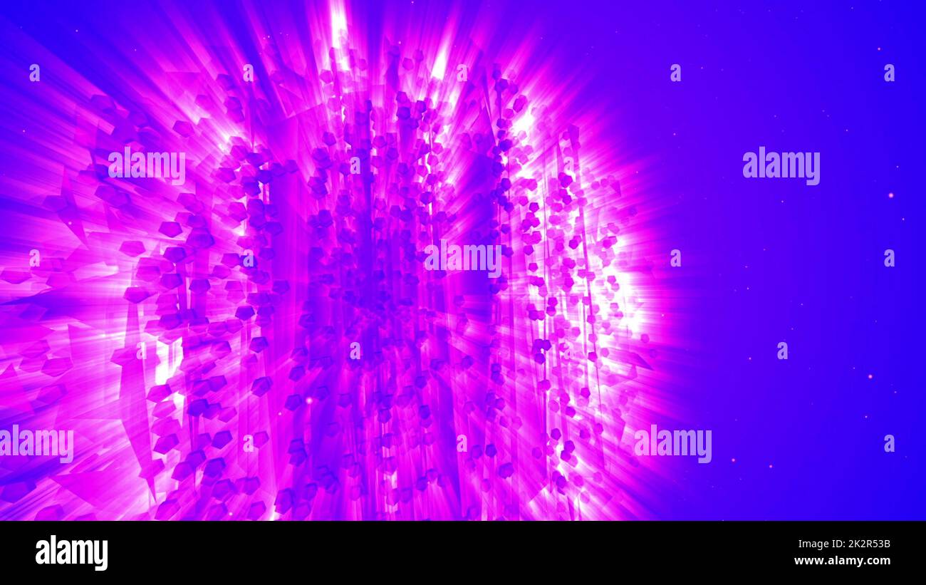 3D illustration of neon glow geometrical object Stock Photo - Alamy