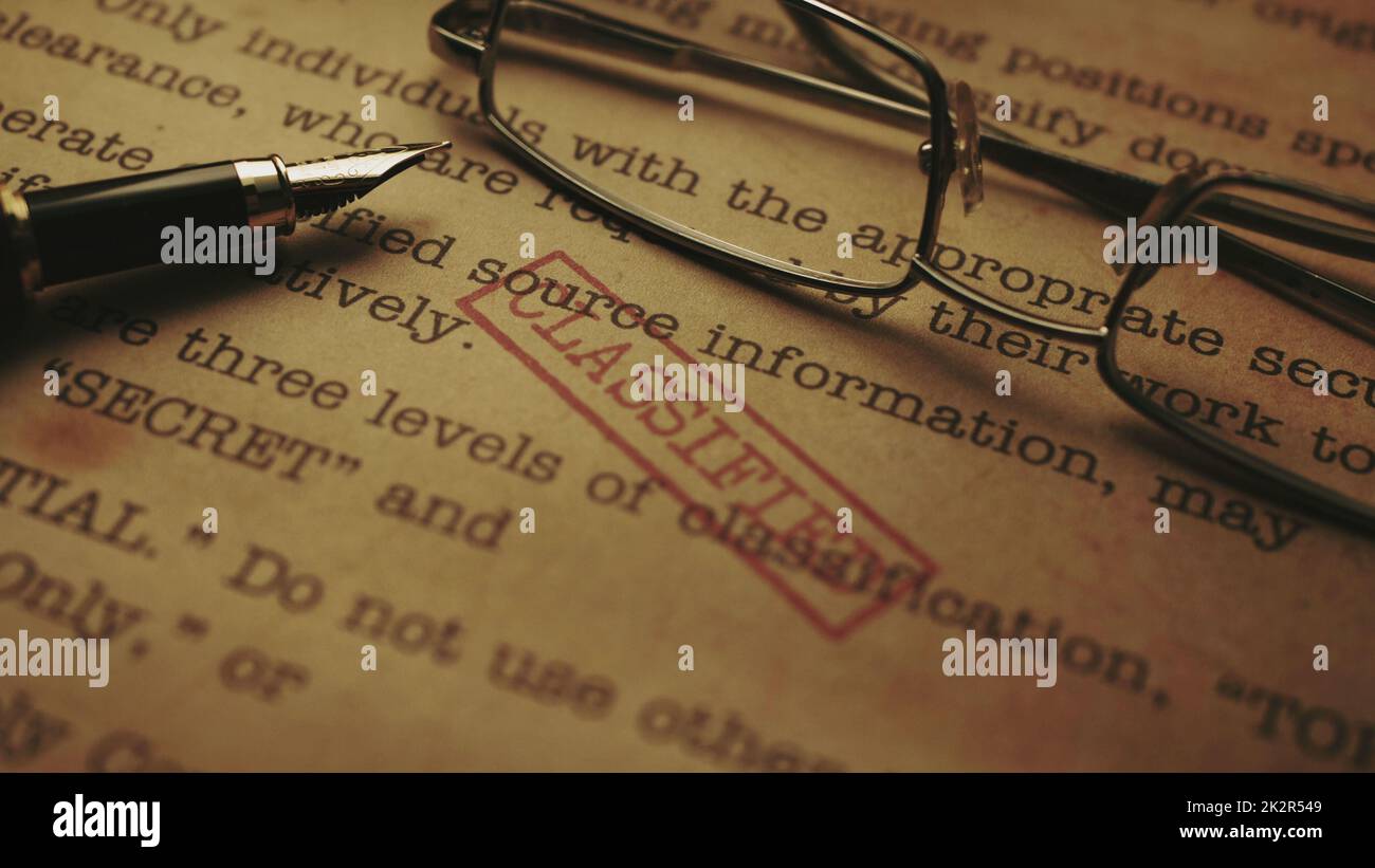 Top secret document hi-res stock photography and images - Alamy