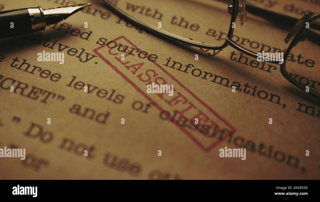 Top secret document hi-res stock photography and images - Alamy