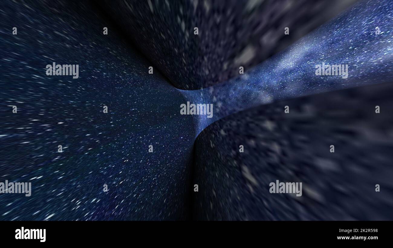 Dive through fast hyper warp stars tunnel Stock Photo - Alamy