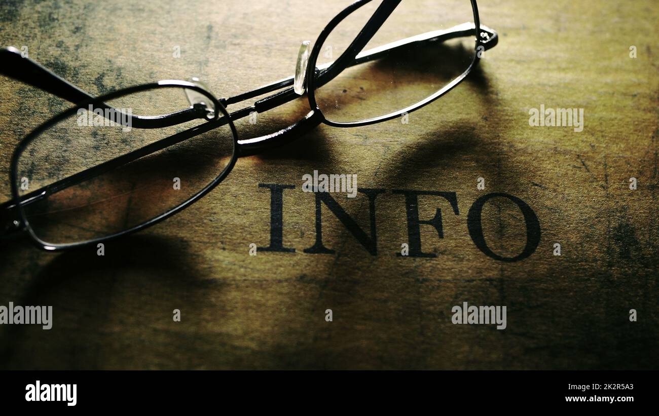 Glasses text hi-res stock photography and images - Alamy