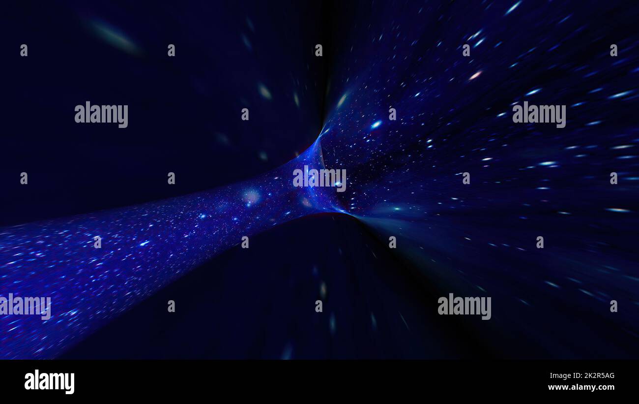 Dive through fast hyper warp stars tunnel Stock Photo - Alamy