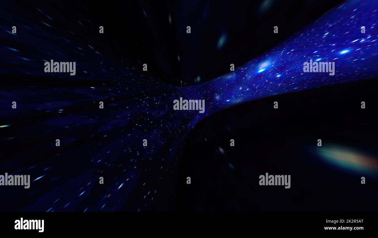 Dive through fast hyper warp stars tunnel Stock Photo - Alamy