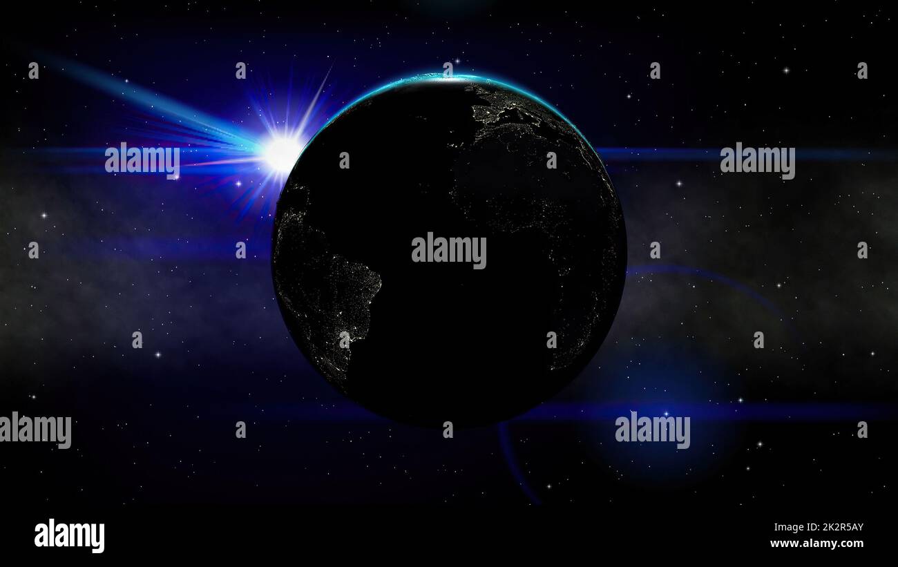 Earth globe rotating in space hi-res stock photography and images - Alamy