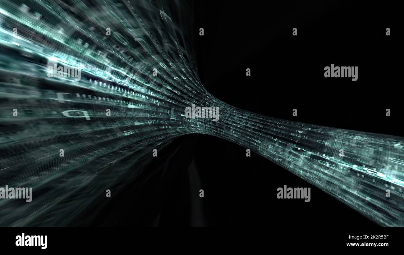 Binary data tunnel hi-res stock photography and images - Alamy