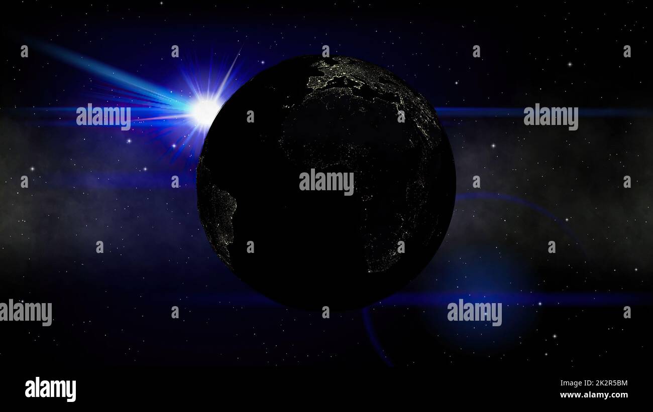 Earth rotating in space stars hi-res stock photography and images - Alamy