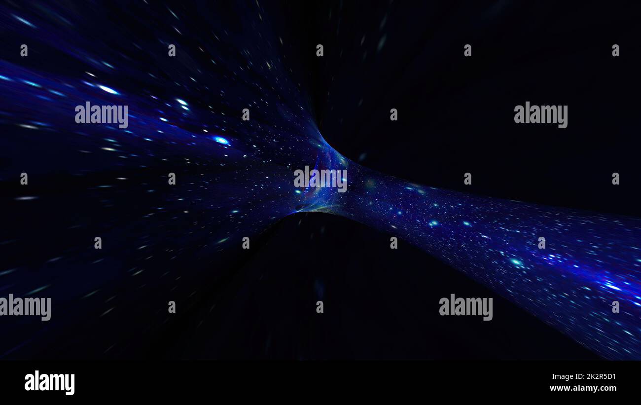 Travel Through The Wormhole Warp Tunnel Through Space Stock Photo - Alamy