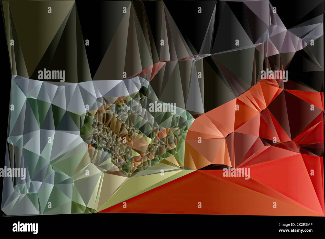 Artwork of abstract composition made with geometrical shapes and ...