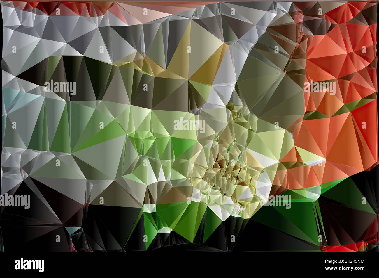 Artwork of abstract composition made with geometrical shapes and ...