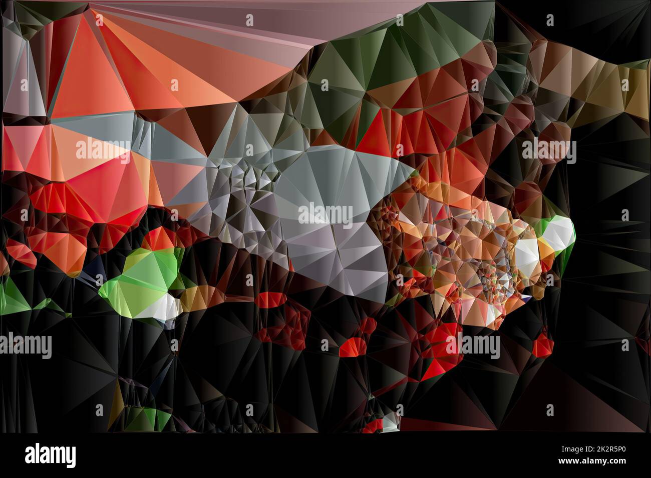 Artwork of abstract composition made with geometrical shapes and ...