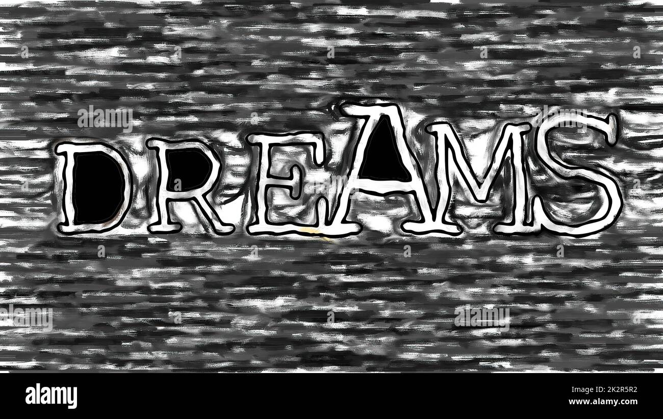 Dreams text hand draw digital art illustration Stock Photo - Alamy