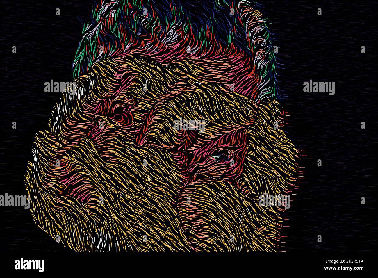 Artwork of abstract composition made with shapes and elements Stock ...