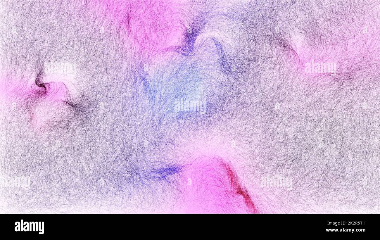 Color threads hand draw digital art illustration Stock Photo - Alamy