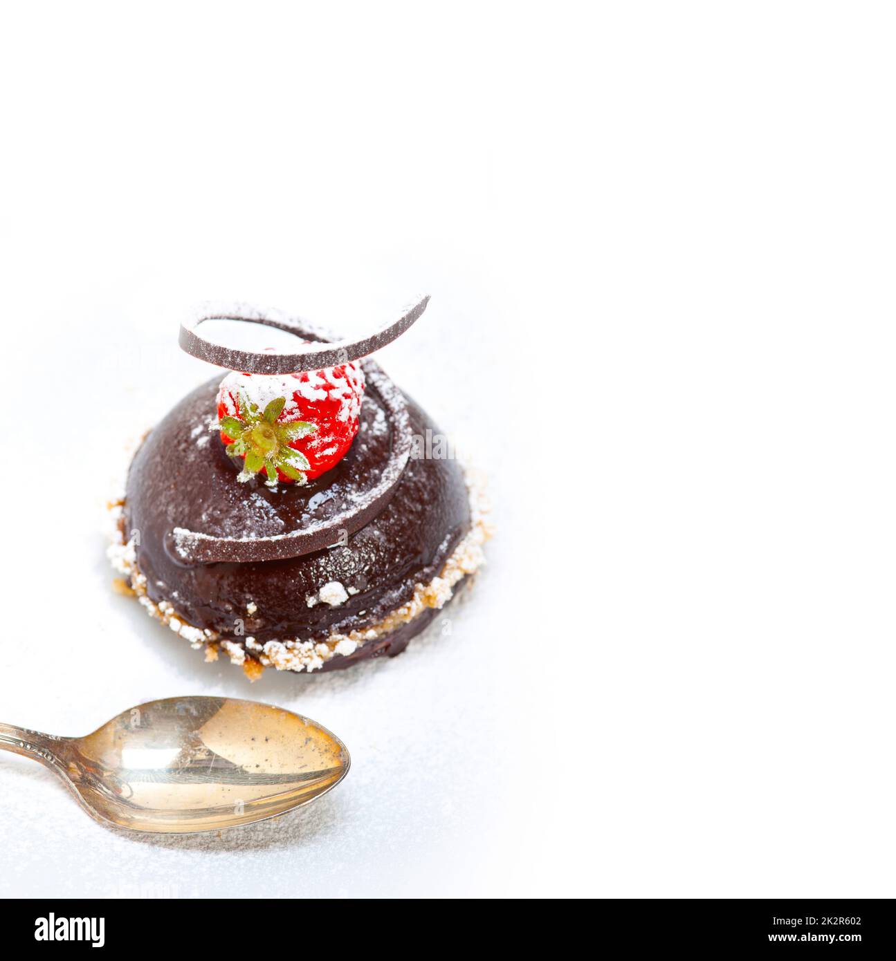 fresh chocolate strawberry mousse Stock Photo - Alamy