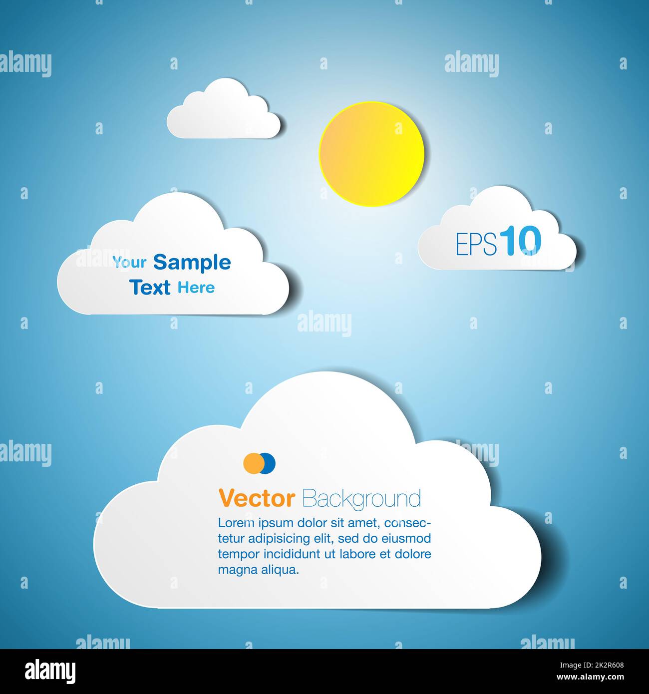 Cloud shape paper cutout design with your content Stock Photo - Alamy