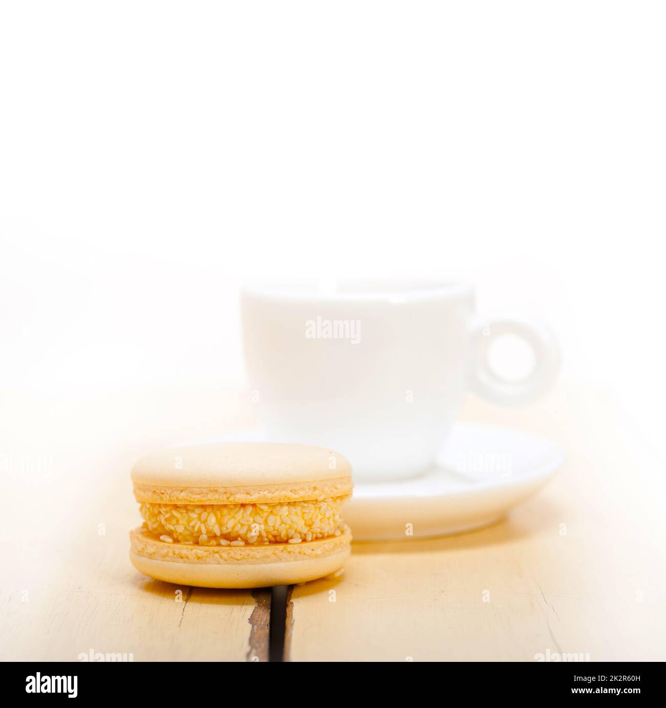 colorful macaroons with espresso coffee Stock Photo - Alamy