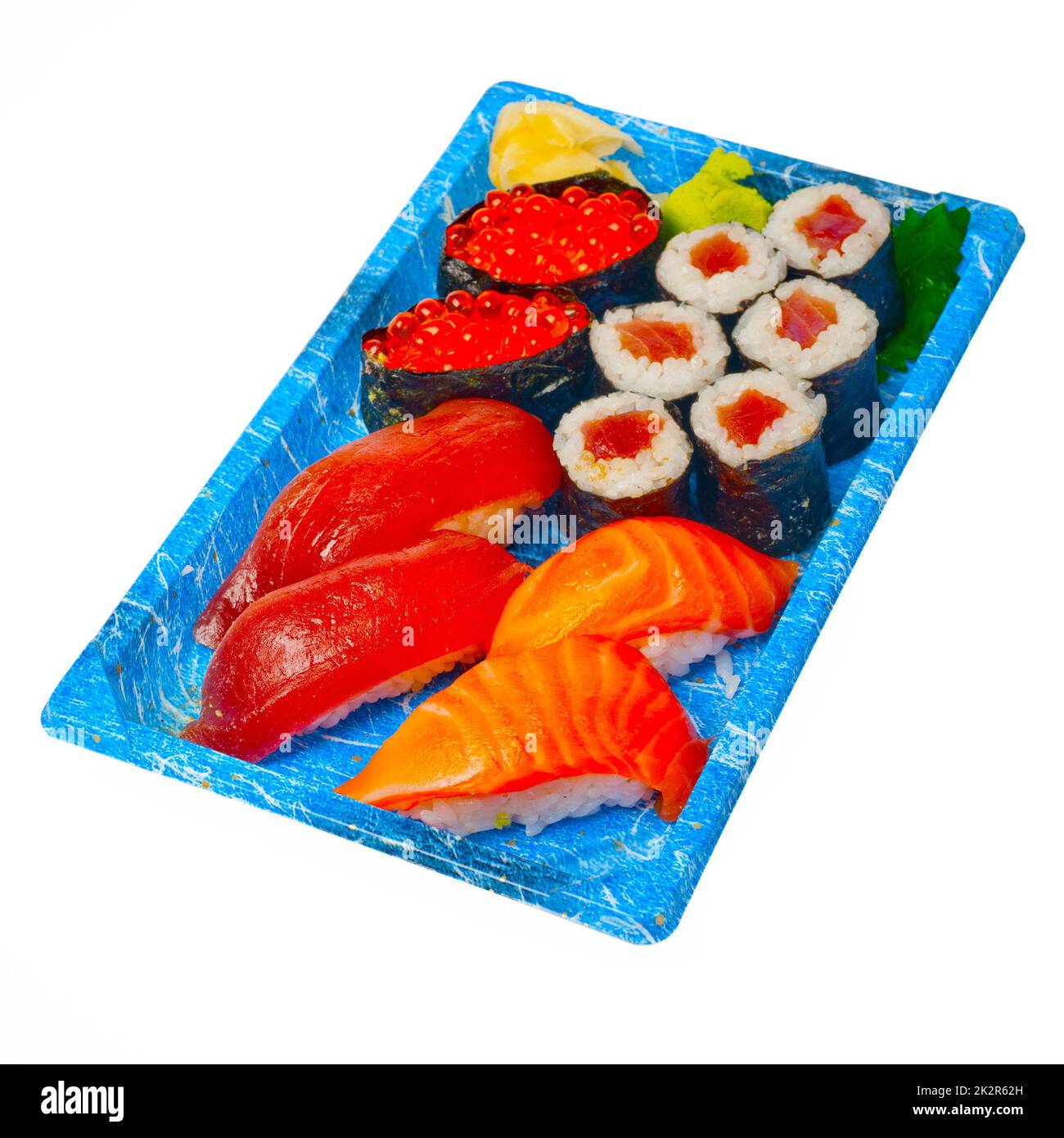 take away sushi express on plastic tray Stock Photo - Alamy