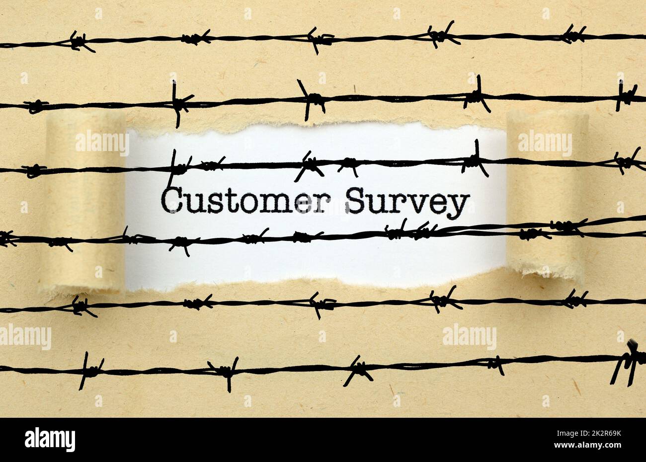 Customer survey text against barbwire Stock Photo - Alamy Customer survey text against barbwire Stock Photo - Alamy