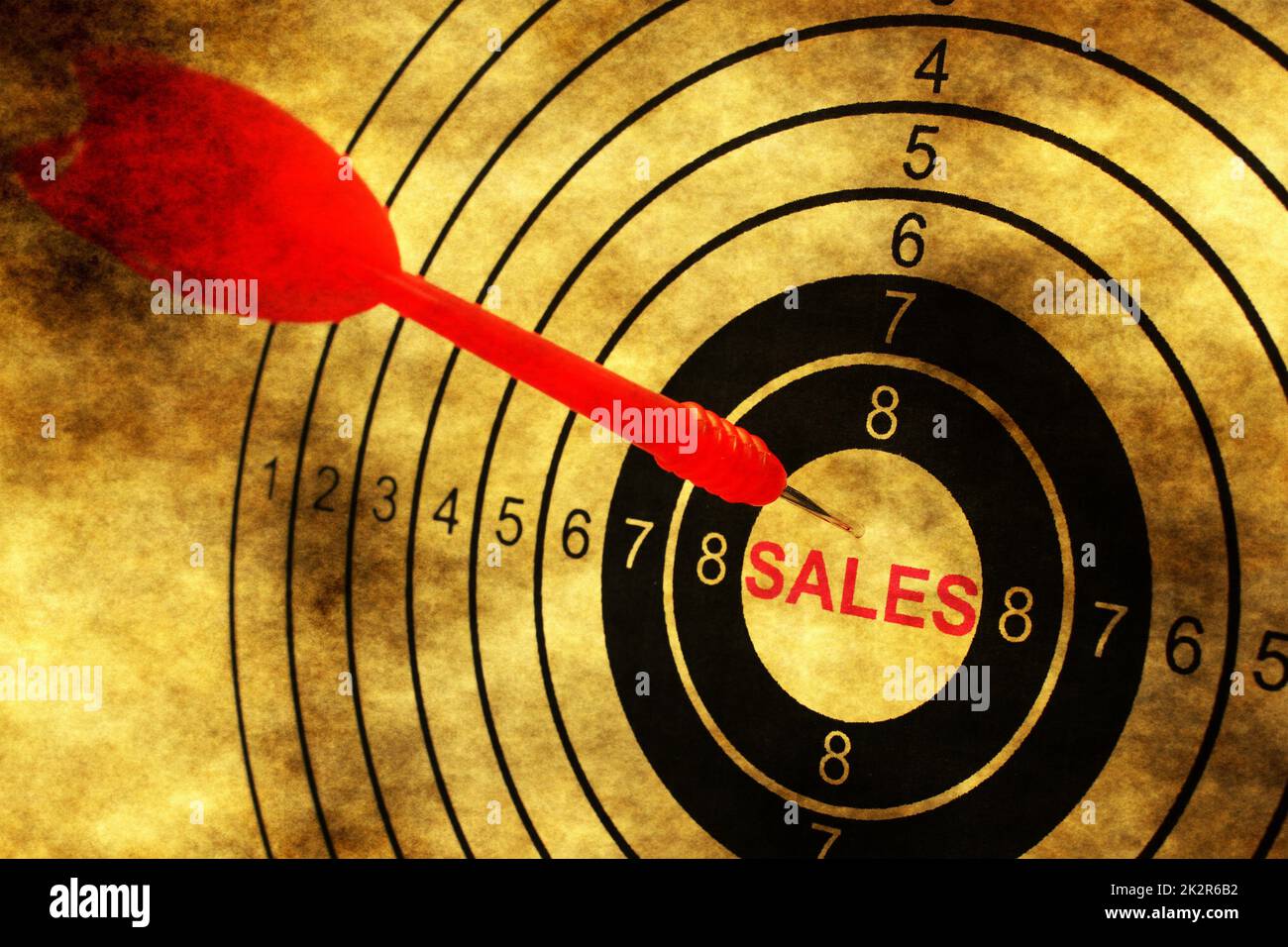 Sales target concept on grunge background Stock Photo - Alamy