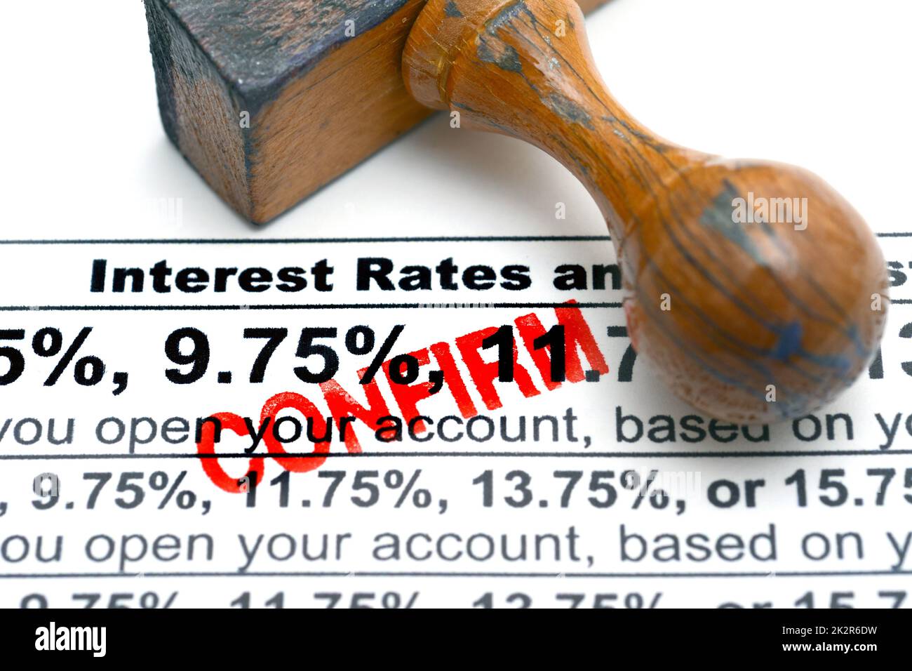 Interest rates confirm Stock Photo - Alamy