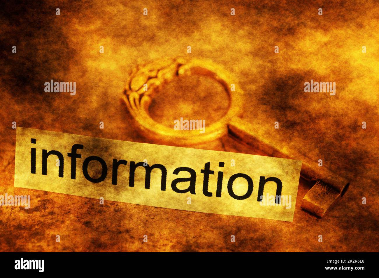 Information tag and old key Stock Photo - Alamy