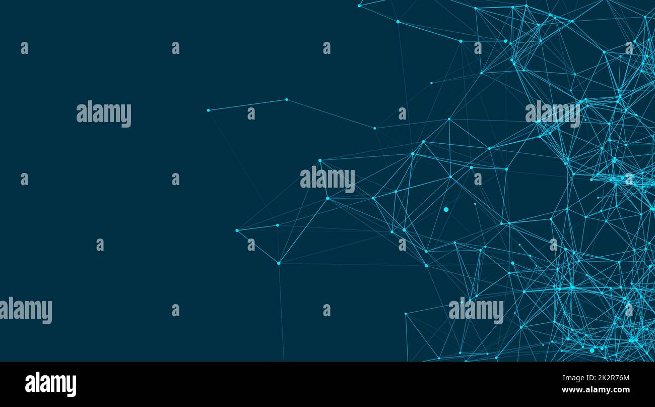 Abstract Connections Are In Space Background With Connecting Dots And Lines Connection
