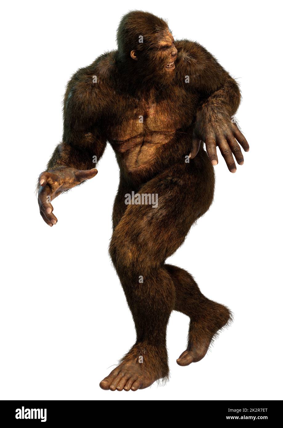 3D Rendering Sasquatch on White Stock Photo - Alamy
