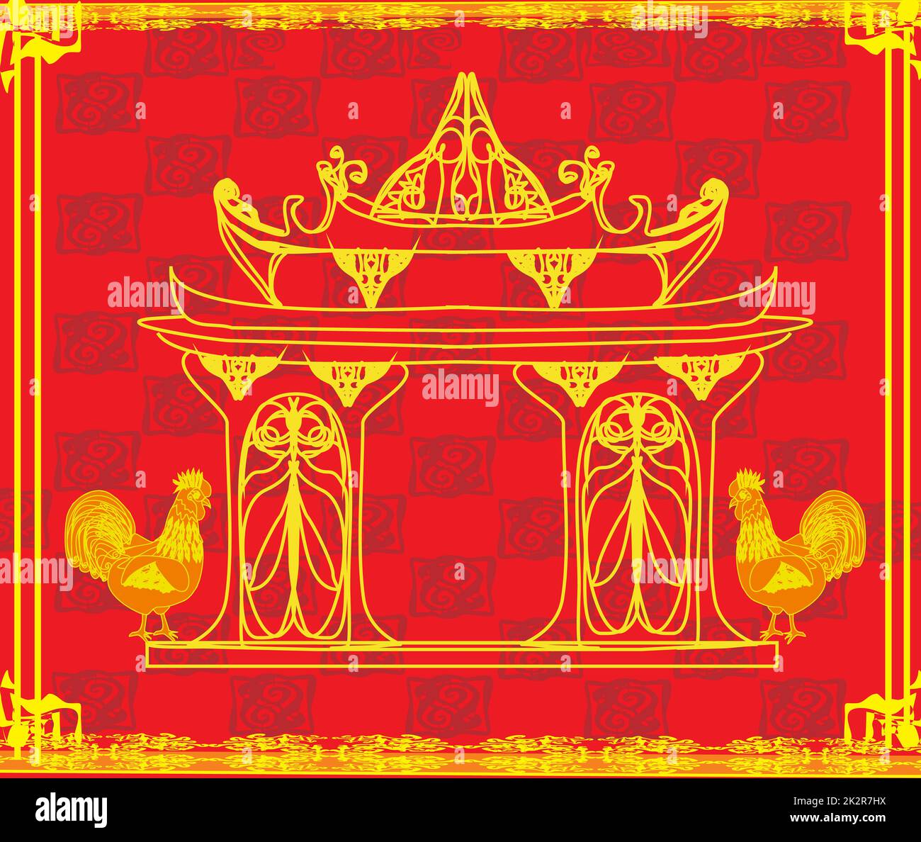 year of rooster design for Chinese New Year celebration Stock Photo - Alamy