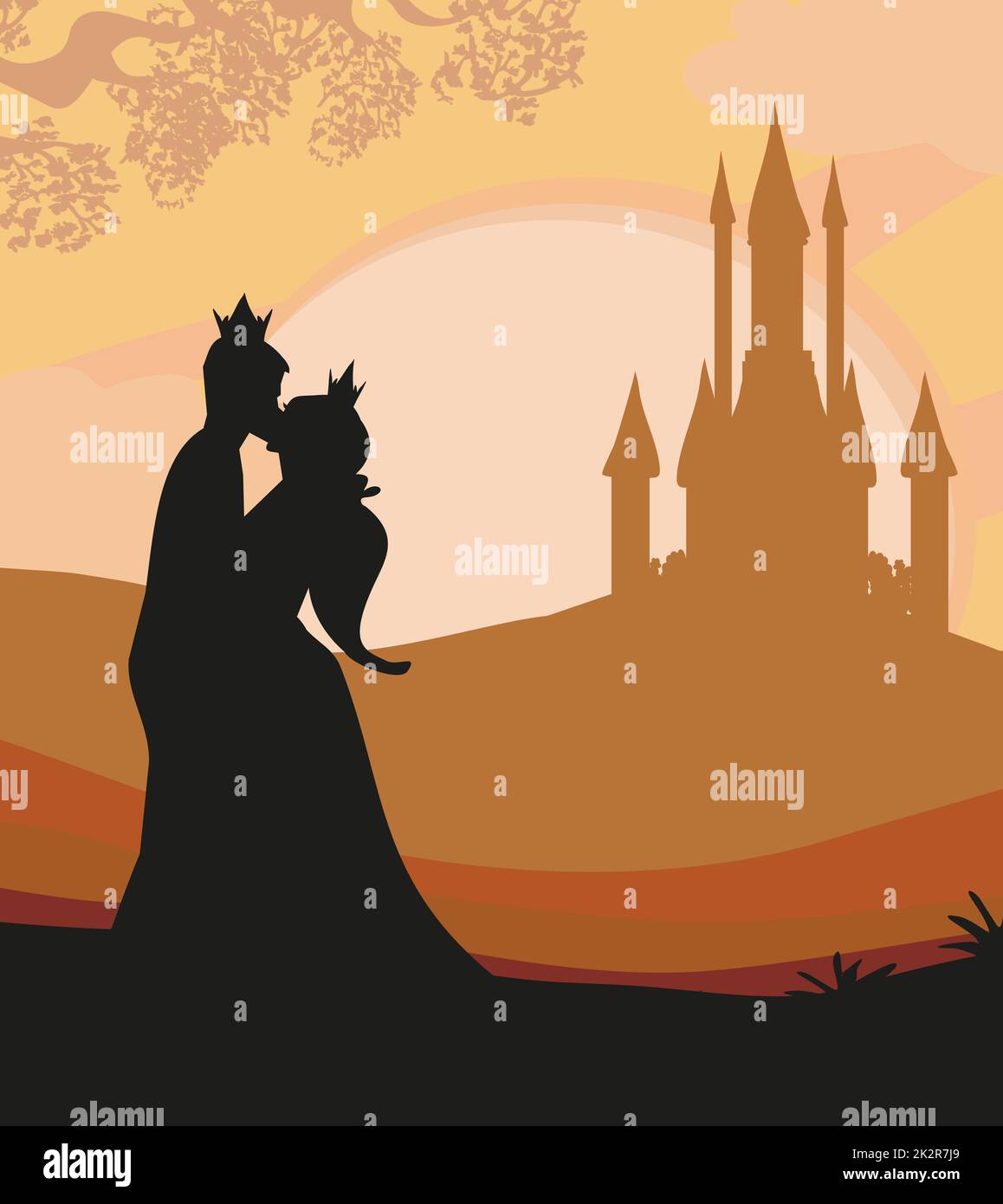 prince and princess kiss Stock Photo - Alamy