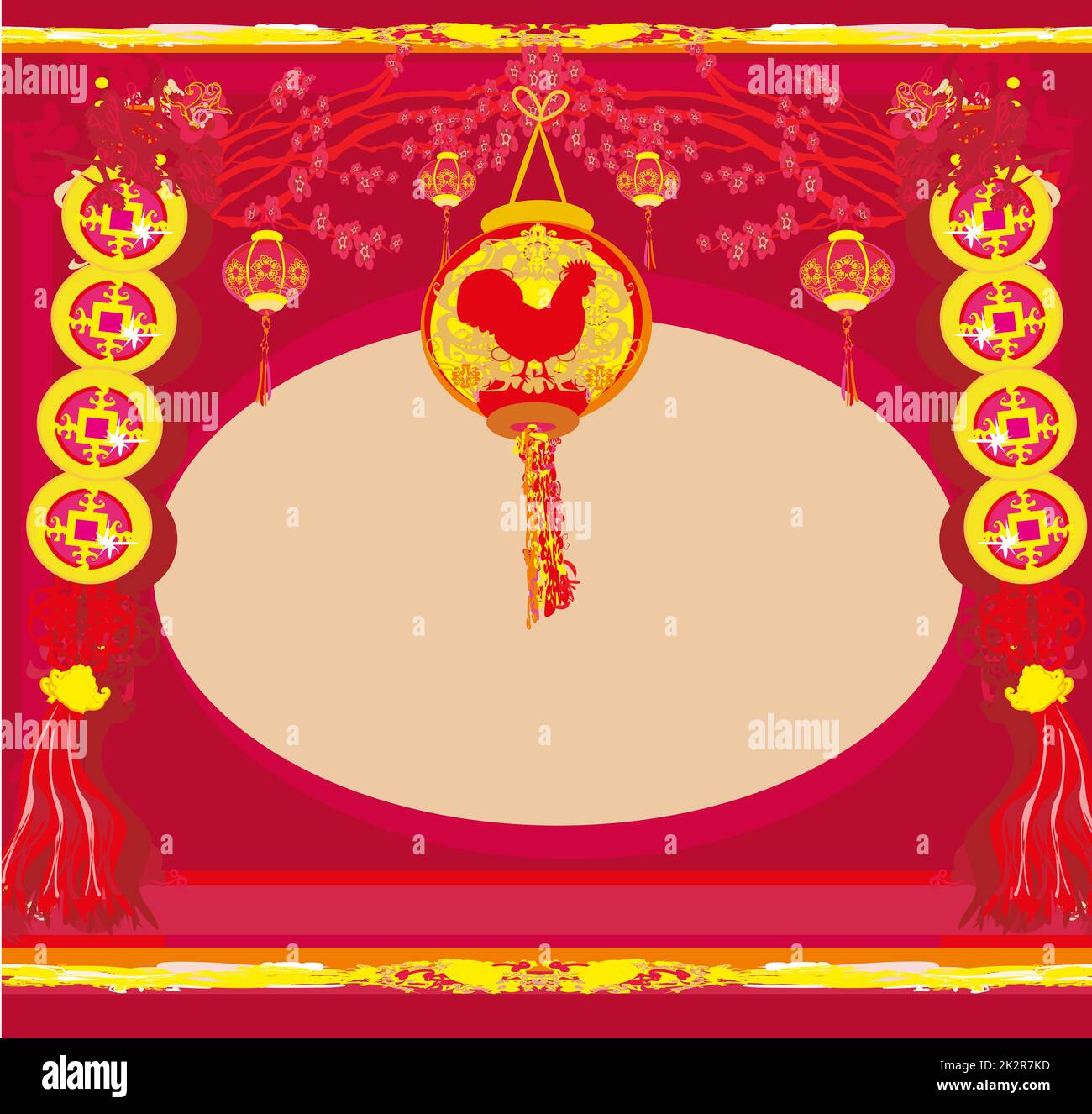 year of rooster design for Chinese New Year celebration Stock Photo - Alamy