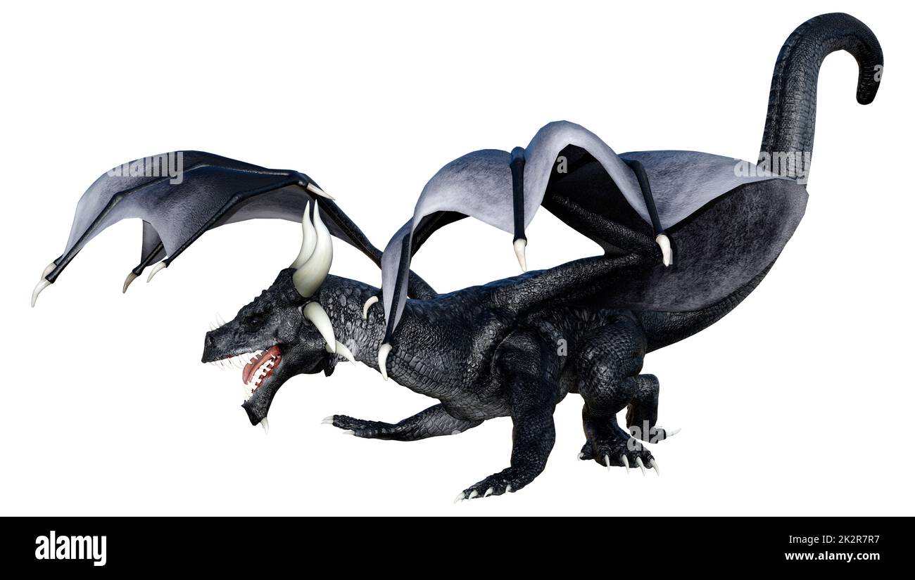 3D Rendering Fairy Tale Dragon on White Stock Photo - Alamy