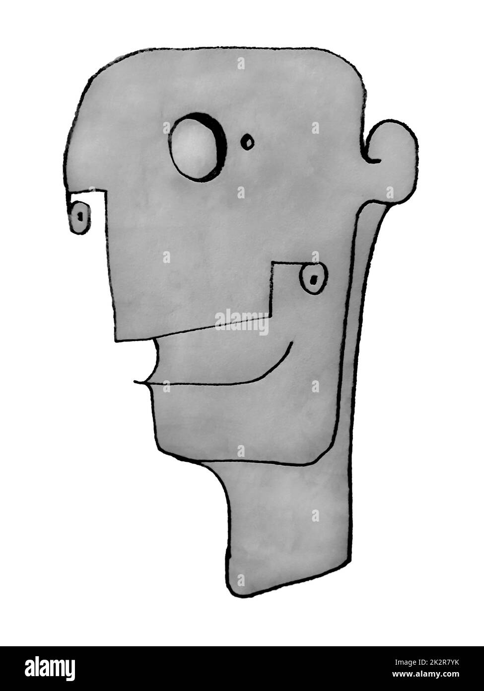 Funny Monster Head Portrait Stock Photo - Alamy