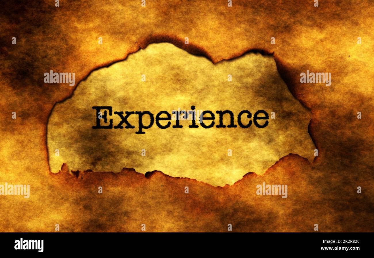 Experience grunge text Stock Photo - Alamy