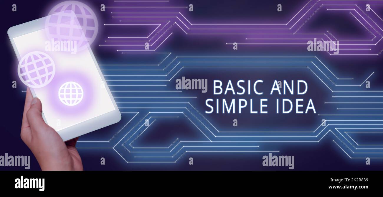 Conceptual display Basic And Simple Idea. Concept meaning Plain Mental ...