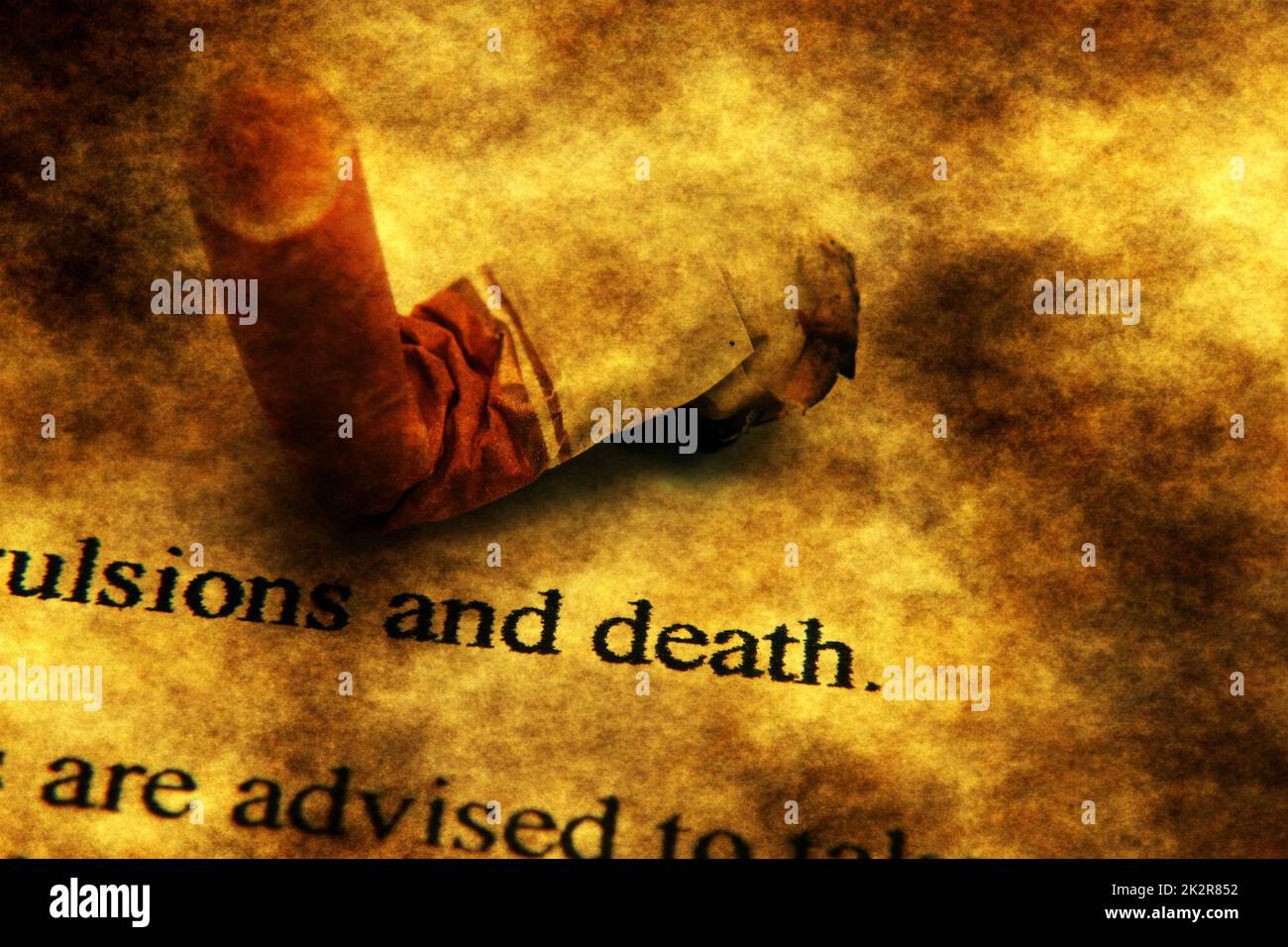 CIgarette and death grunge concept Stock Photo - Alamy