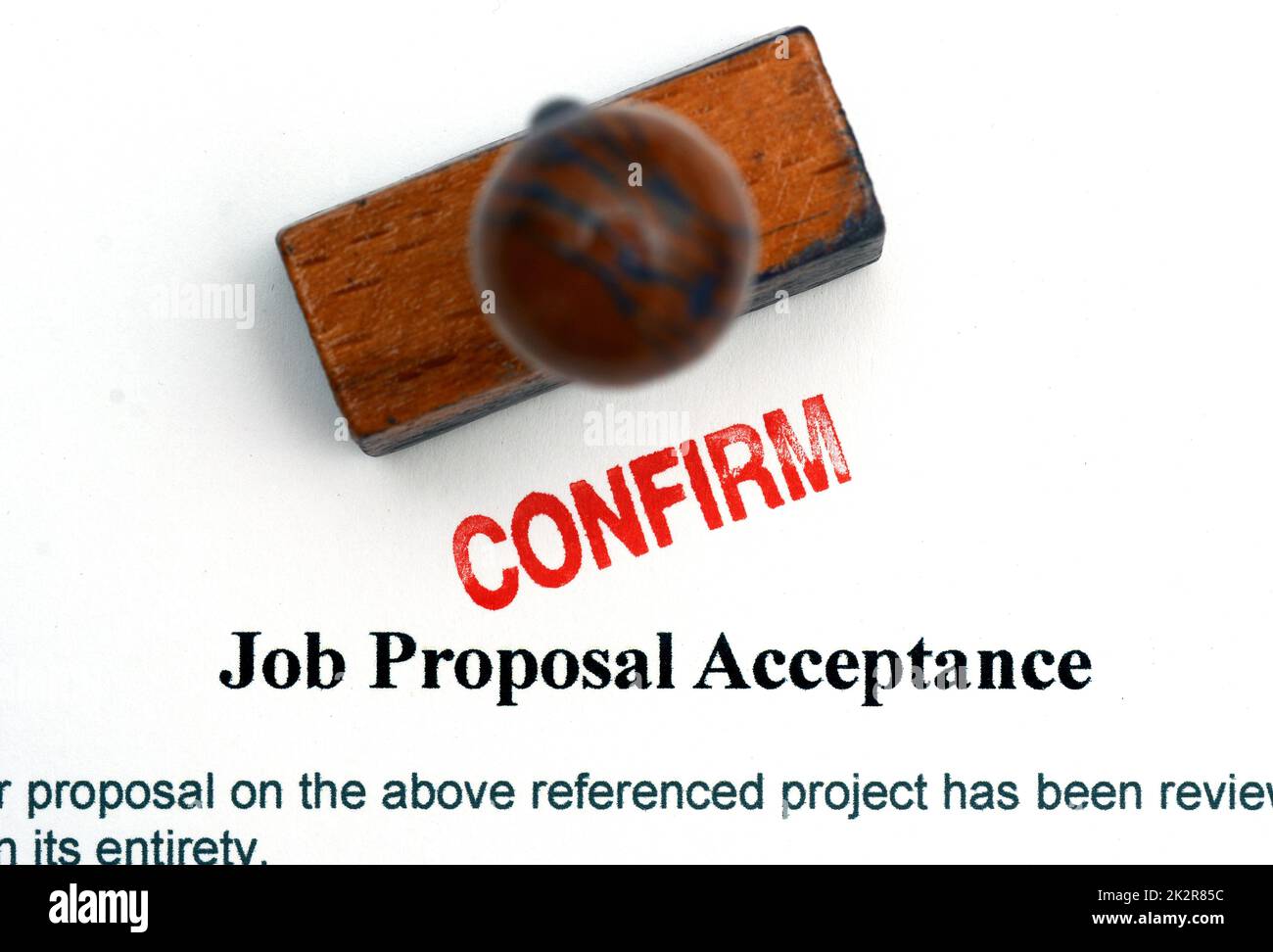 Job proposal form Stock Photo - Alamy