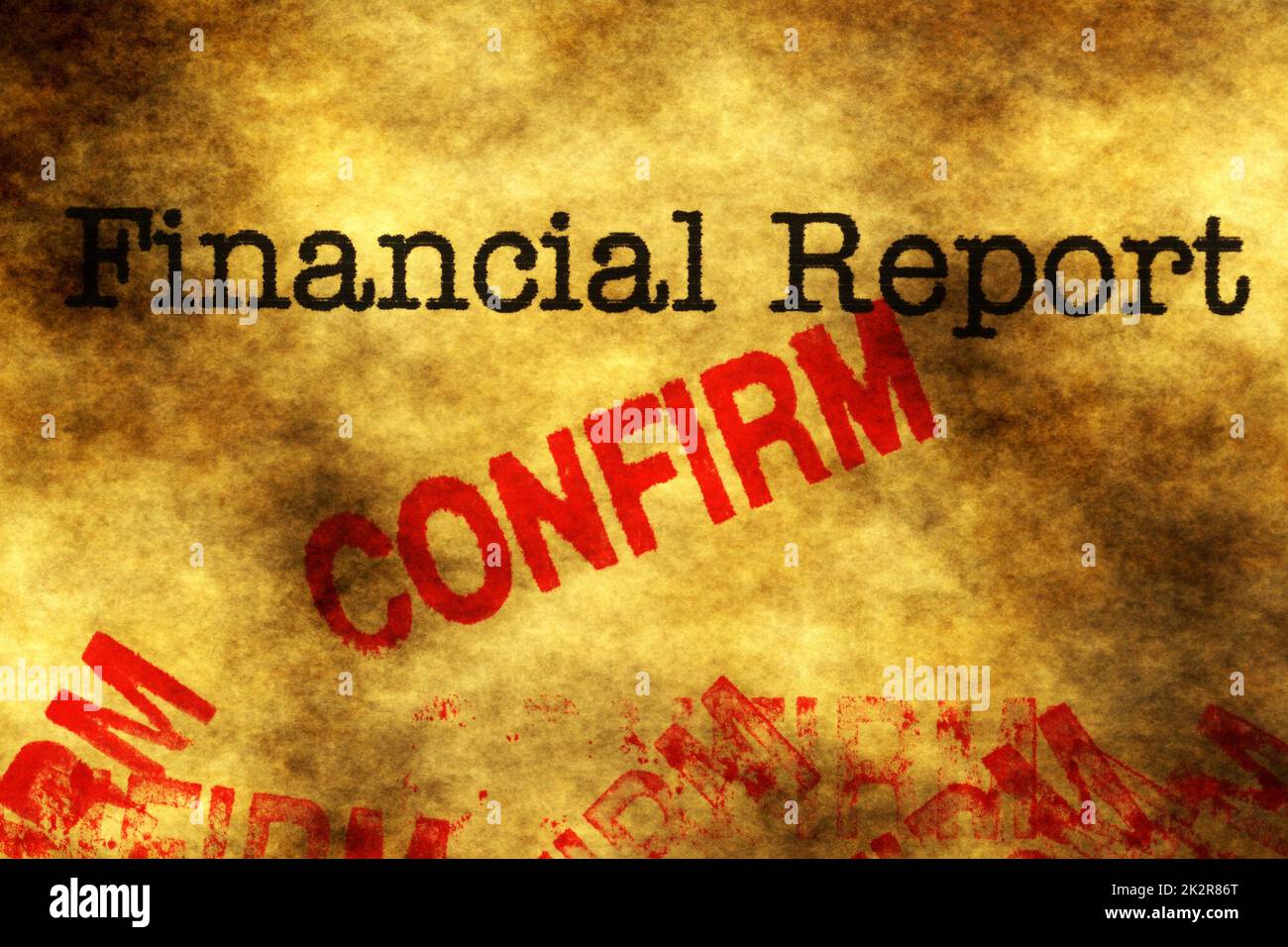 Financial report - confirm Stock Photo - Alamy