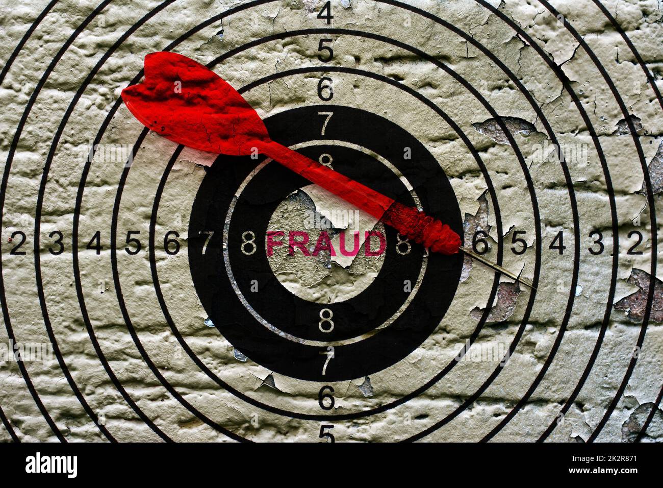 Grunge fraud target Stock Photo - Alamy