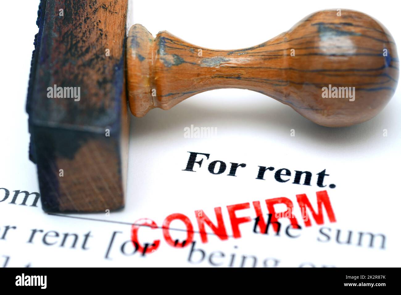 For rent - confirm Stock Photo - Alamy