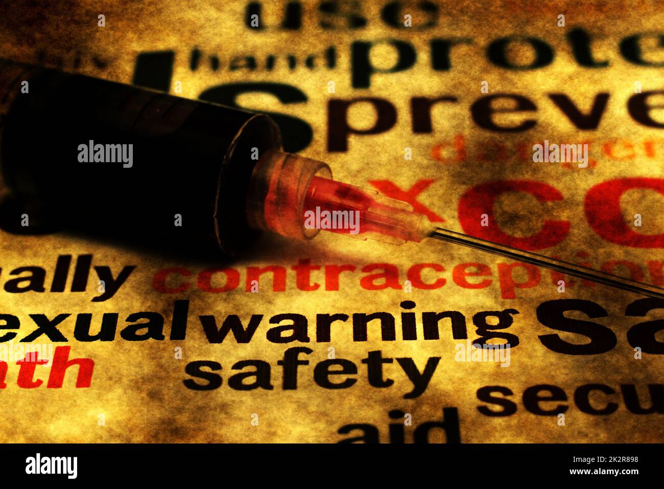 Health warning safety grunge concept Stock Photo - Alamy