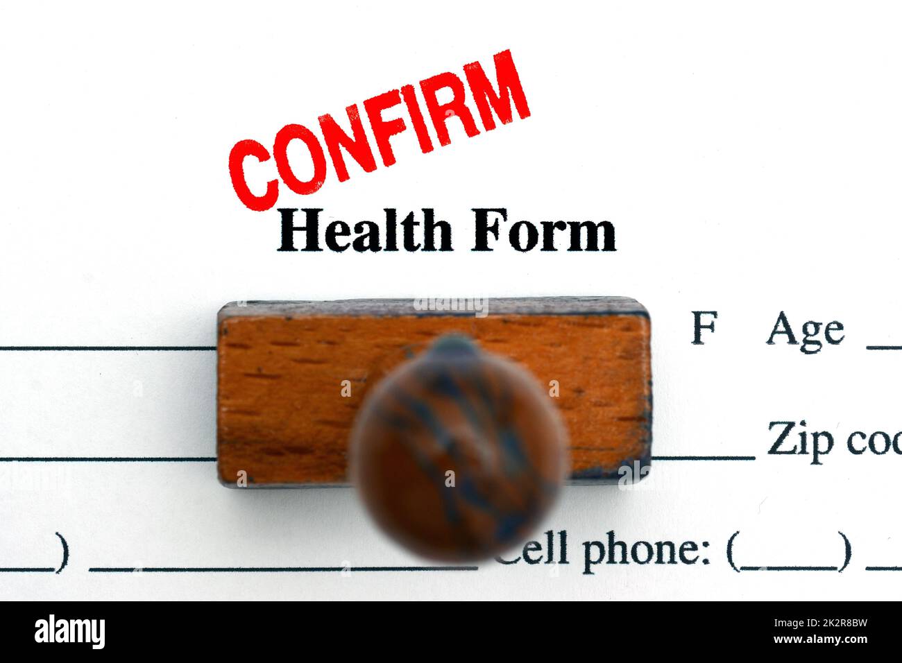Health form confirm Stock Photo - Alamy