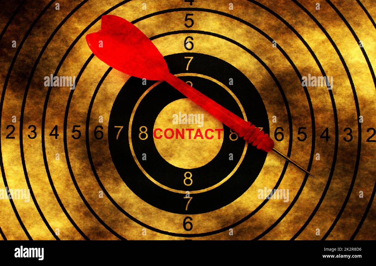 Contact target on grunge background Stock Photo - Alamy