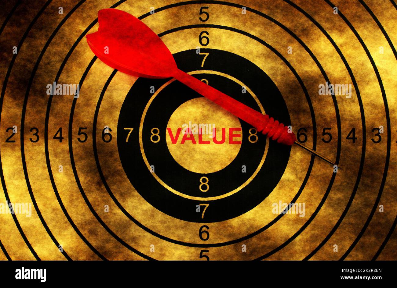 Value target on grunge background Stock Photo - Alamy