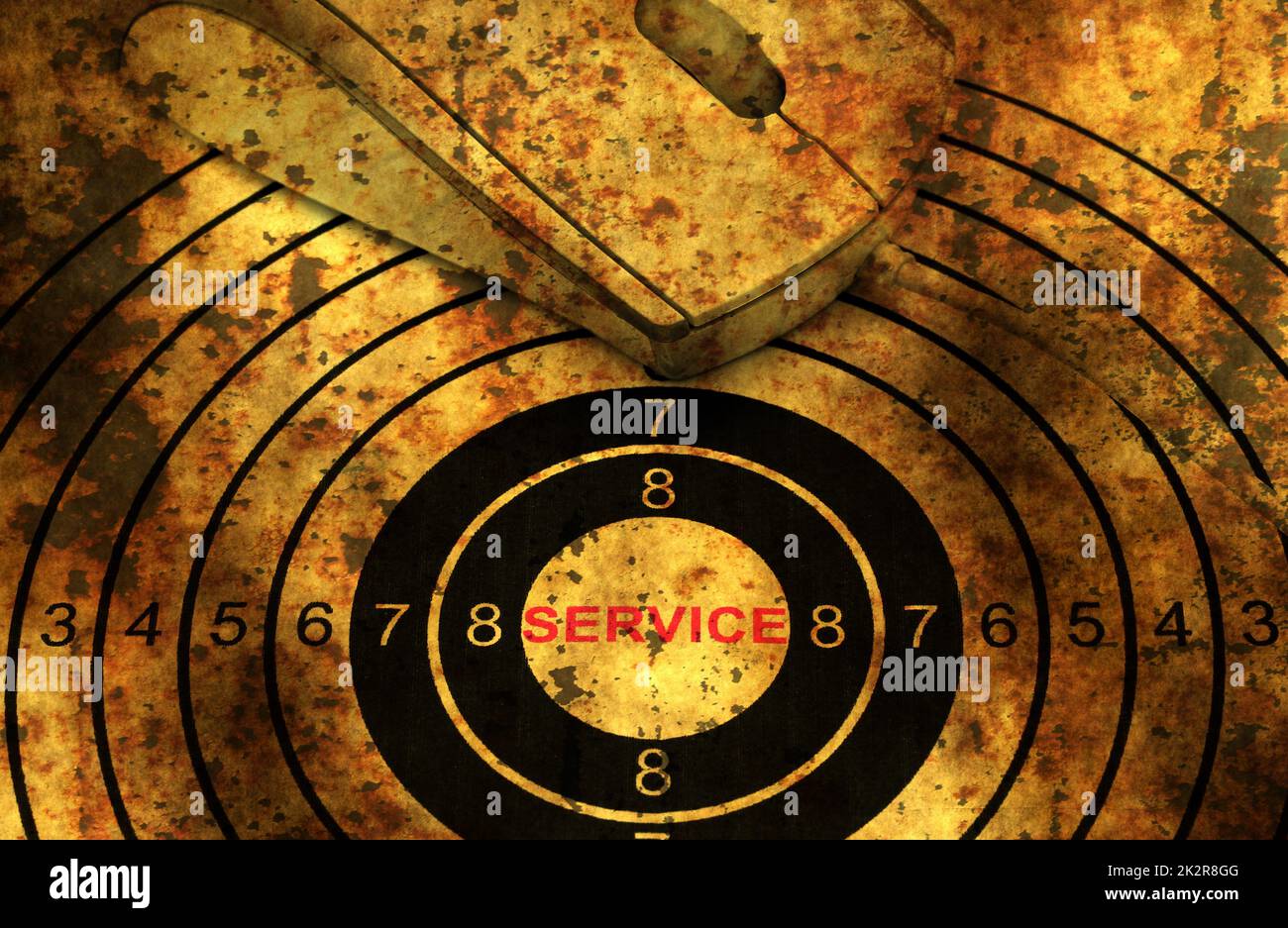 Computer mouse on grunge Web service target concept Stock Photo - Alamy