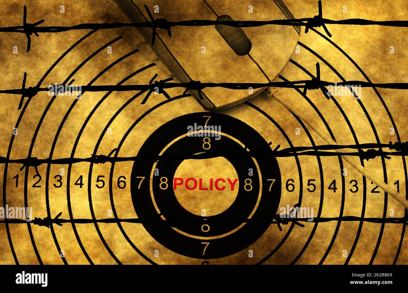 Web policy concept against barbwire Stock Photo - Alamy