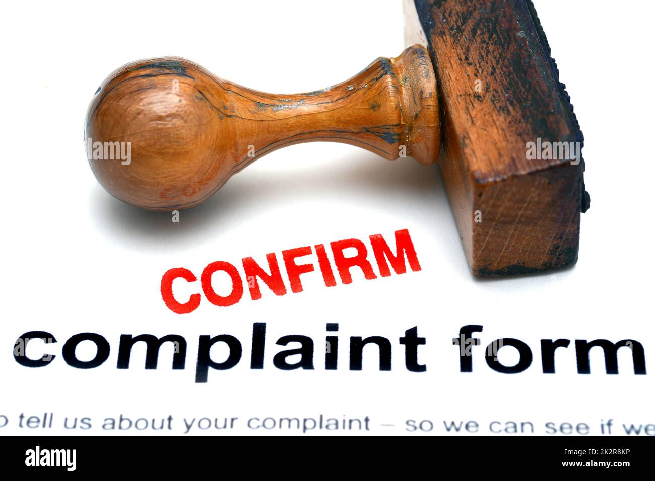 Complaint form confirm Stock Photo - Alamy