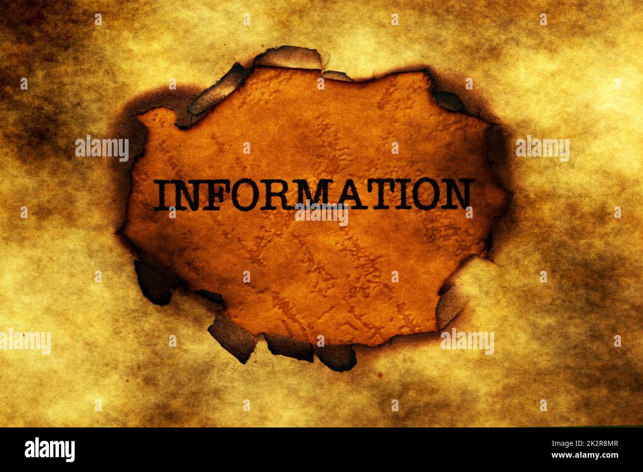 Information text on paper hole Stock Photo - Alamy