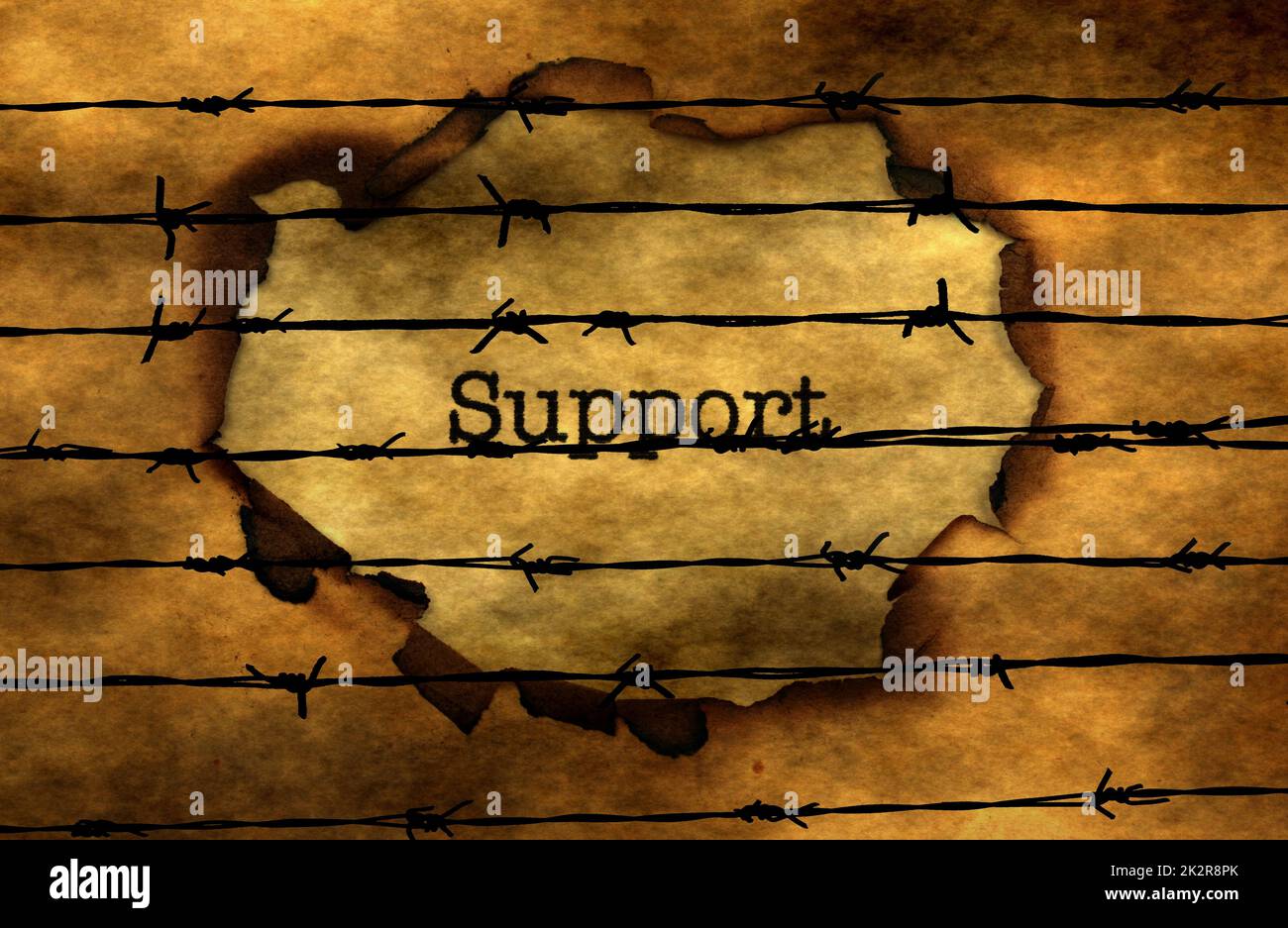 Support paper hole concept Stock Photo - Alamy